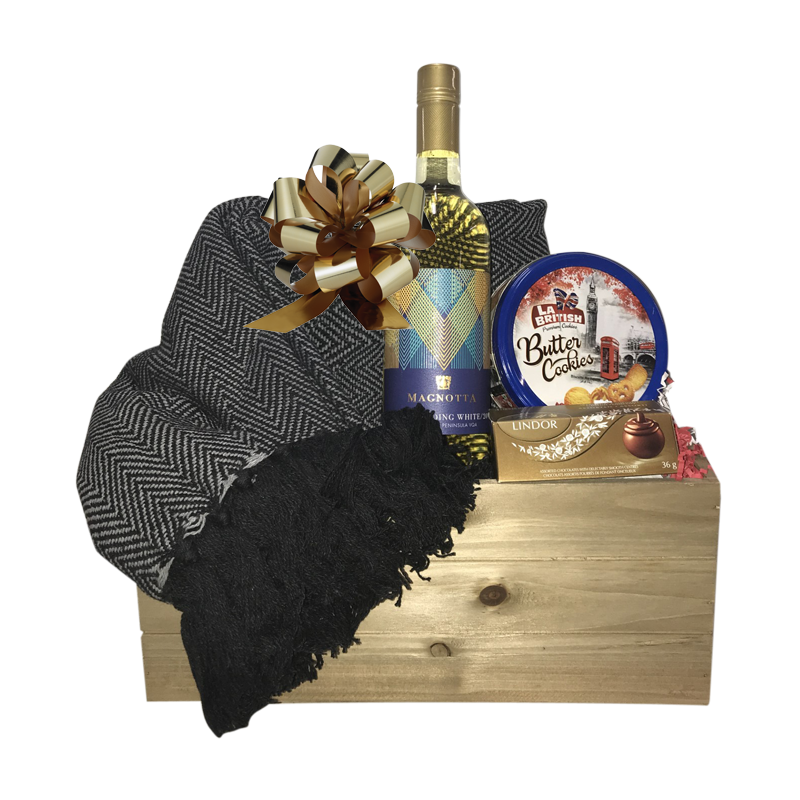 Gift Crate Wrapped in White